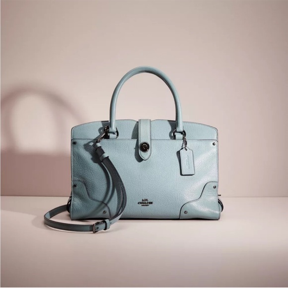 Coach | Bags | Coach Mercer Satchel Blue | Poshmark